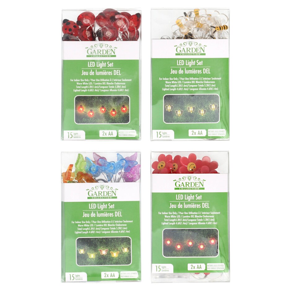Garden Collection LED Light Set, Assorted Bulbs, 15-pc Pack. | Dollar Tree