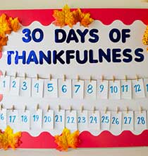 30 Days of Thankfulness Board