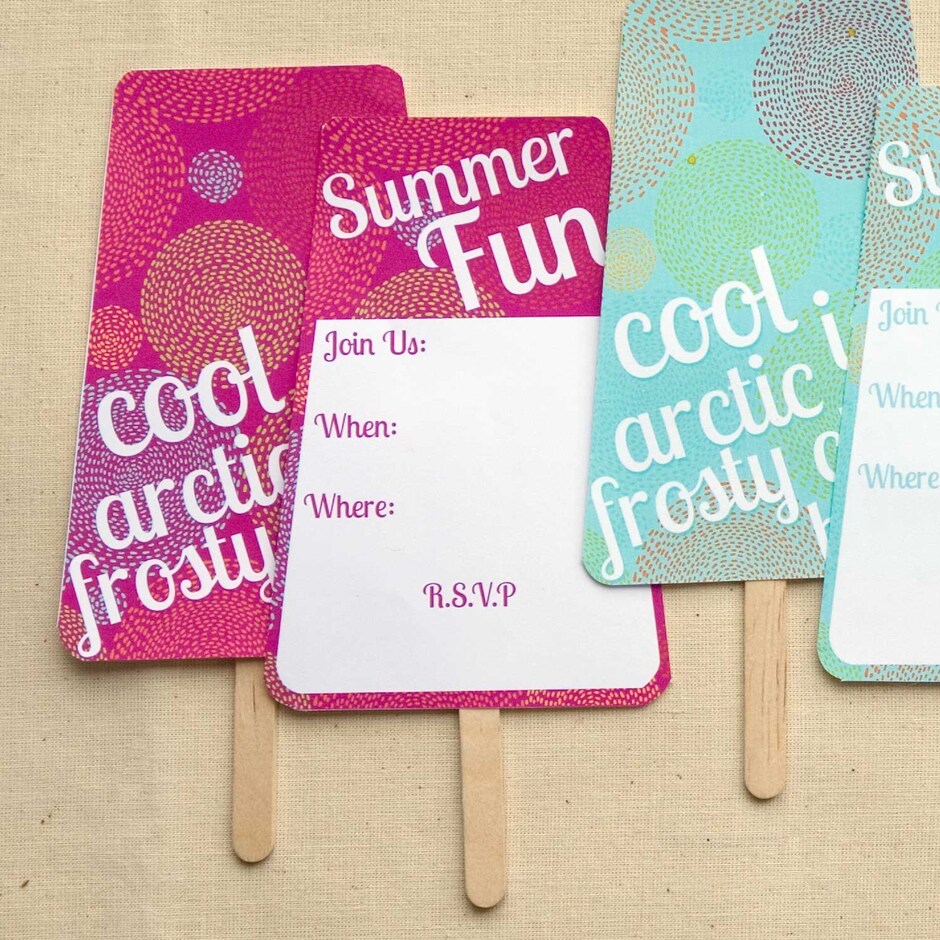 Popsicle Party Invitations | Dollar Tree
