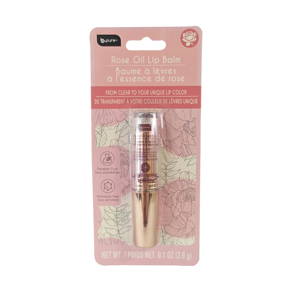 B Pure Rose Color Adapting Lip Balm, 0.1 oz.