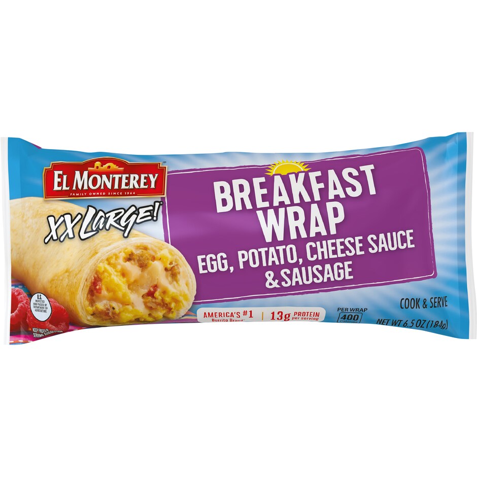 El Monterey Breakfast Wraps, 6.5-oz. Packs | Dollar Tree
