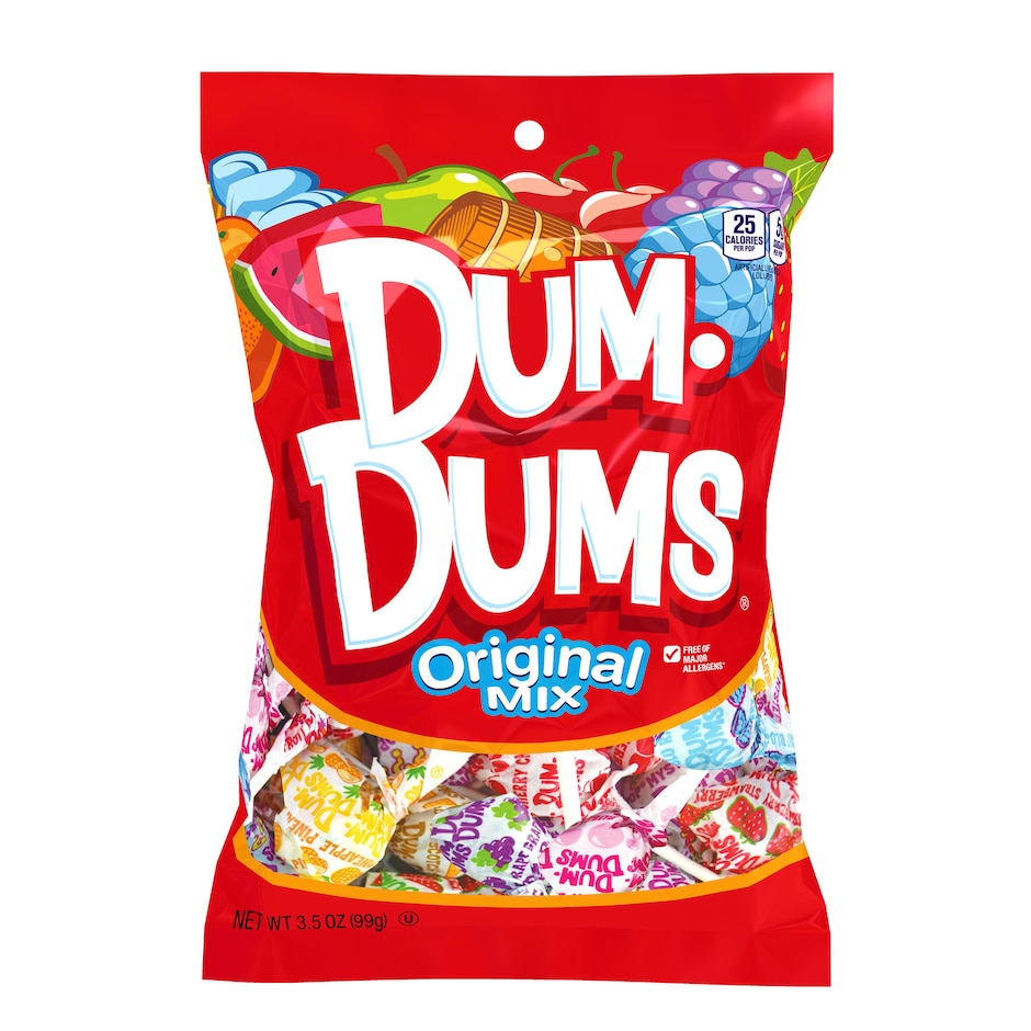 Dum Dums Original Mix Lollipops 3.5oz Bag