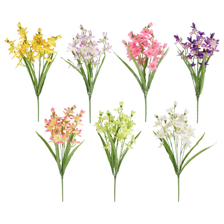 Summer Flower Artificial Tweedia Bush, Assorted Colors, 1-ct. | Dollar Tree