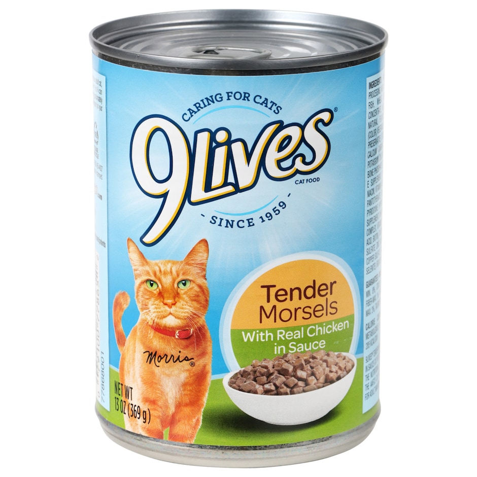 9Lives Tender Morsels Wet Cat Food with Real Chicken, 13 oz. Cans ...