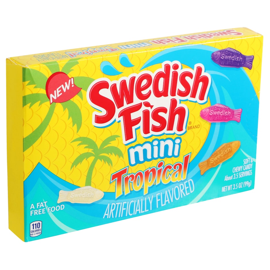 Swedish Fish Mini's with a Tropical Flavor, 3.5 oz. Boxes | Dollar Tree