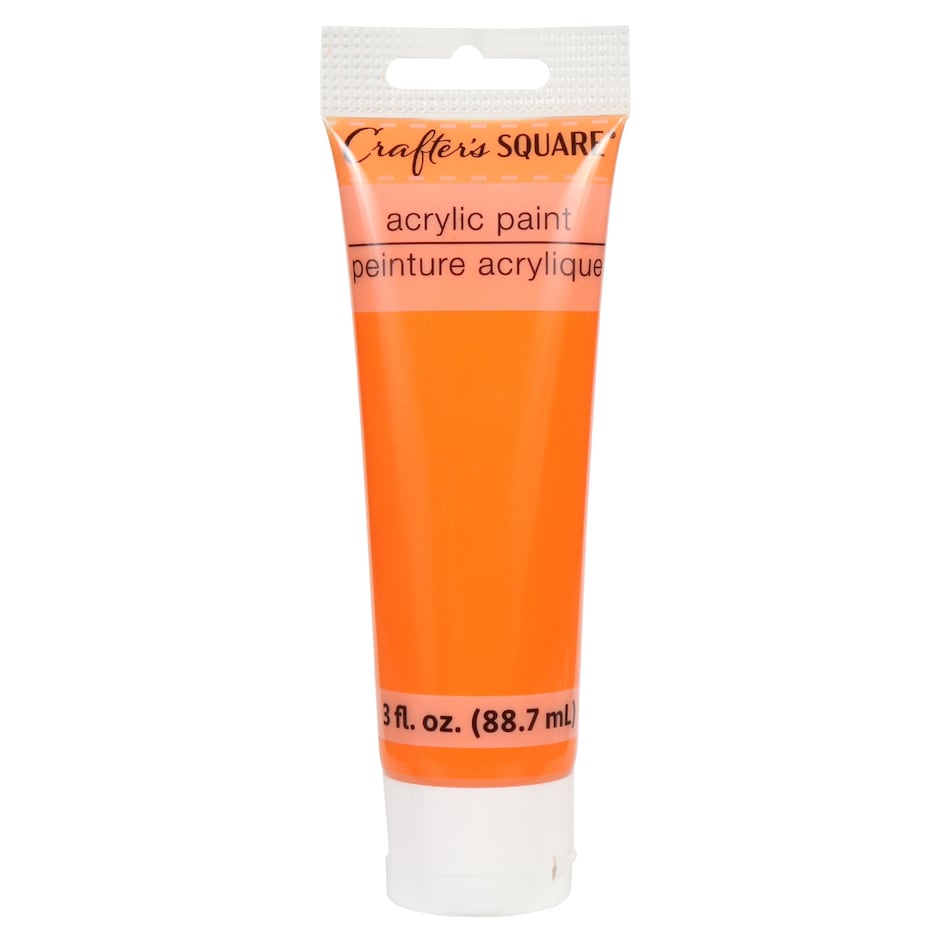 Crafter's Square Pumpkin Orange Acrylic Paint, 3-oz. Tubes | Dollar Tree