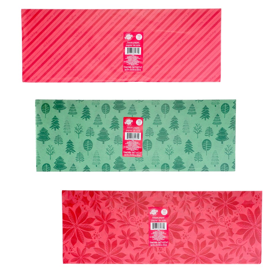 Christmas Tissue Paper, Ribbons, Bows, Tags | DollarTree.com