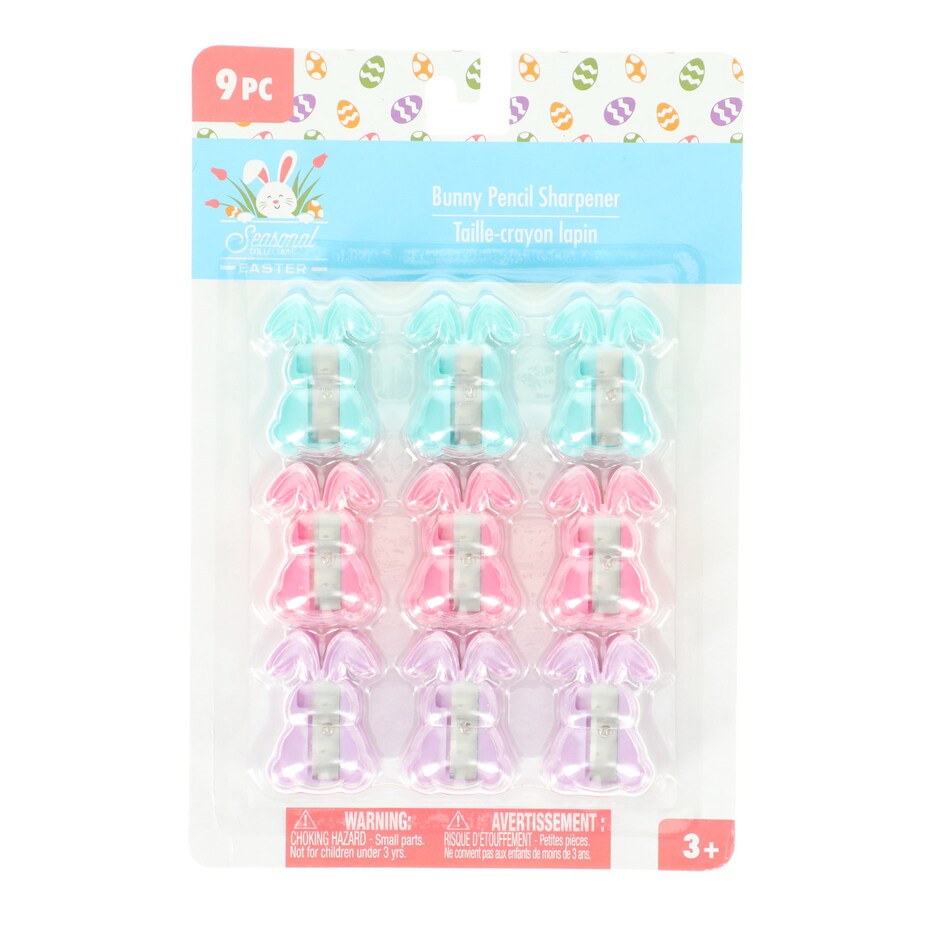 Seasonal Collection Easter Bunny Pencil Sharpener, 9-pc Pack. | Dollar Tree
