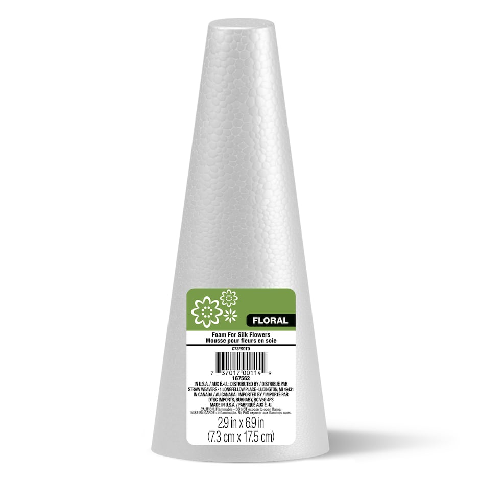 Floral Foam Craft Cones, 3x7 in.