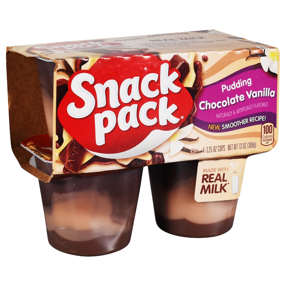 Snack Pack Chocolate Vanilla Pudding Snack Cups, 4-ct. Packs | Dollar Tree
