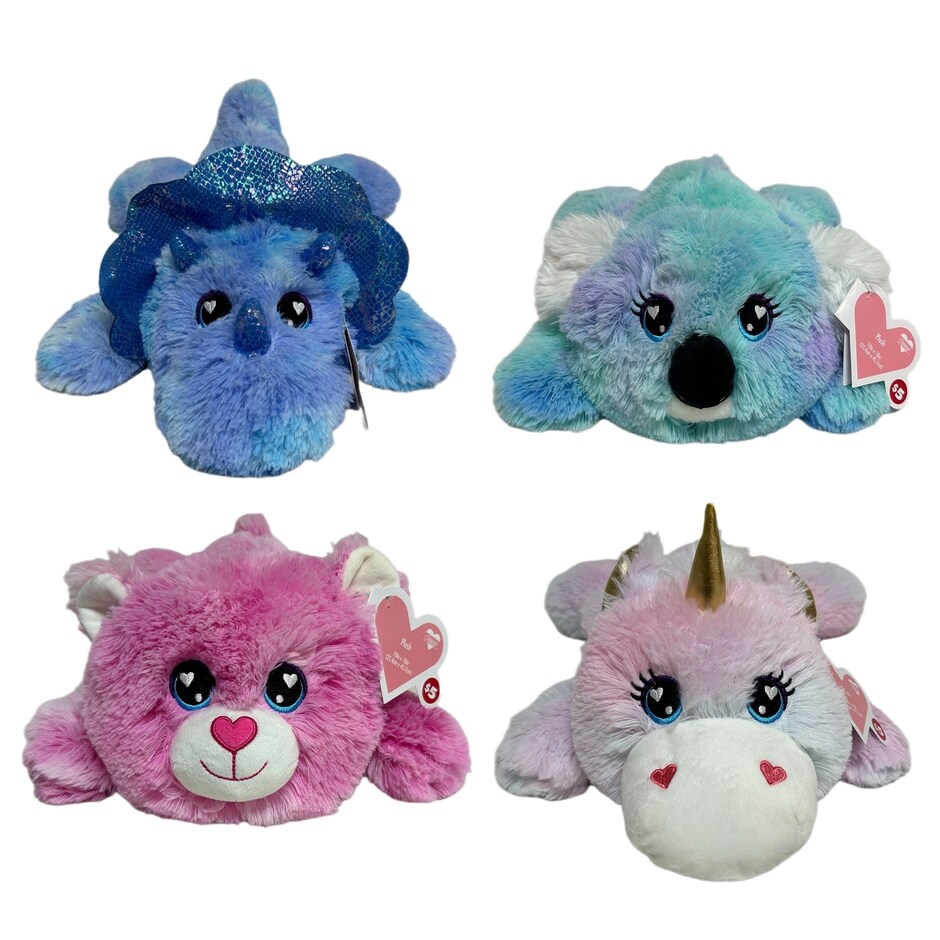 Valentine's Day Floppy Plush Animals, 18 in.