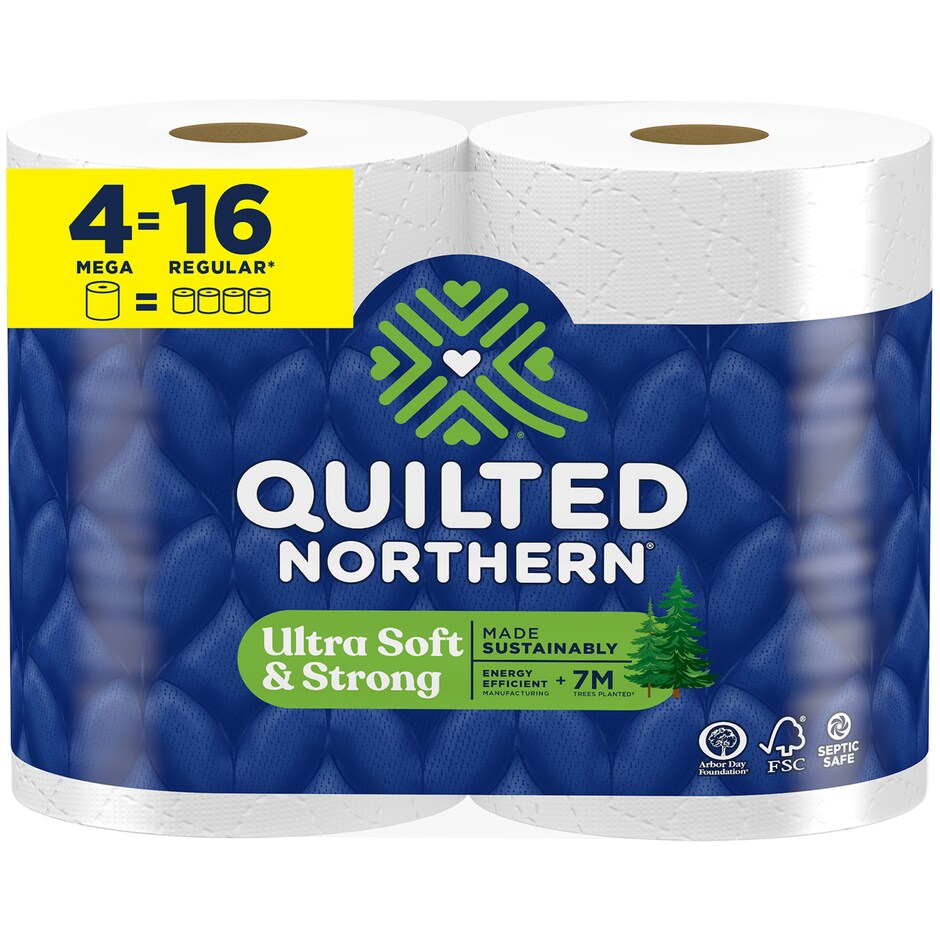 Quilted Northern Ultra Soft & Strong Mega Toilet Paper Rolls, 4-pc Pack ...
