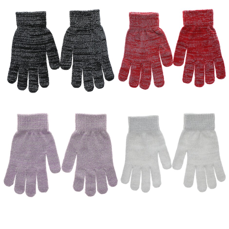 Juncture Women's Lurex Winter Gloves, 2-ct.