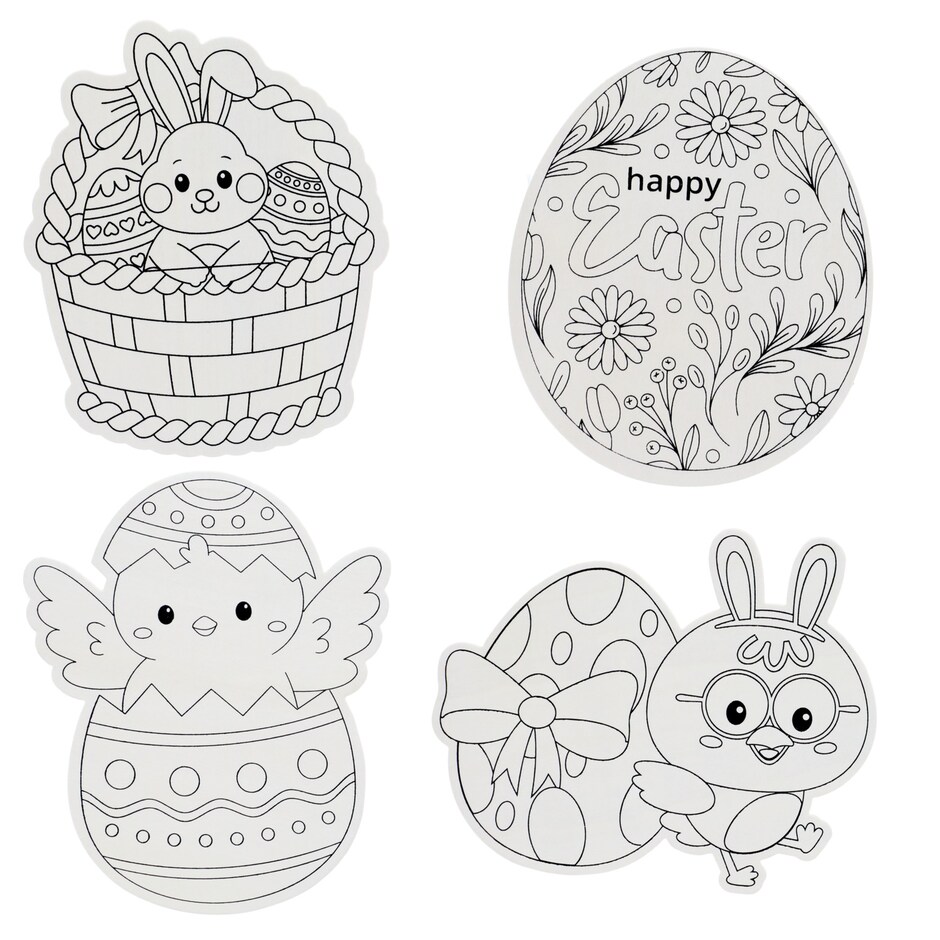 Easter Themed DIY Wood Craft Kits with Markers, 2-ct. Packs