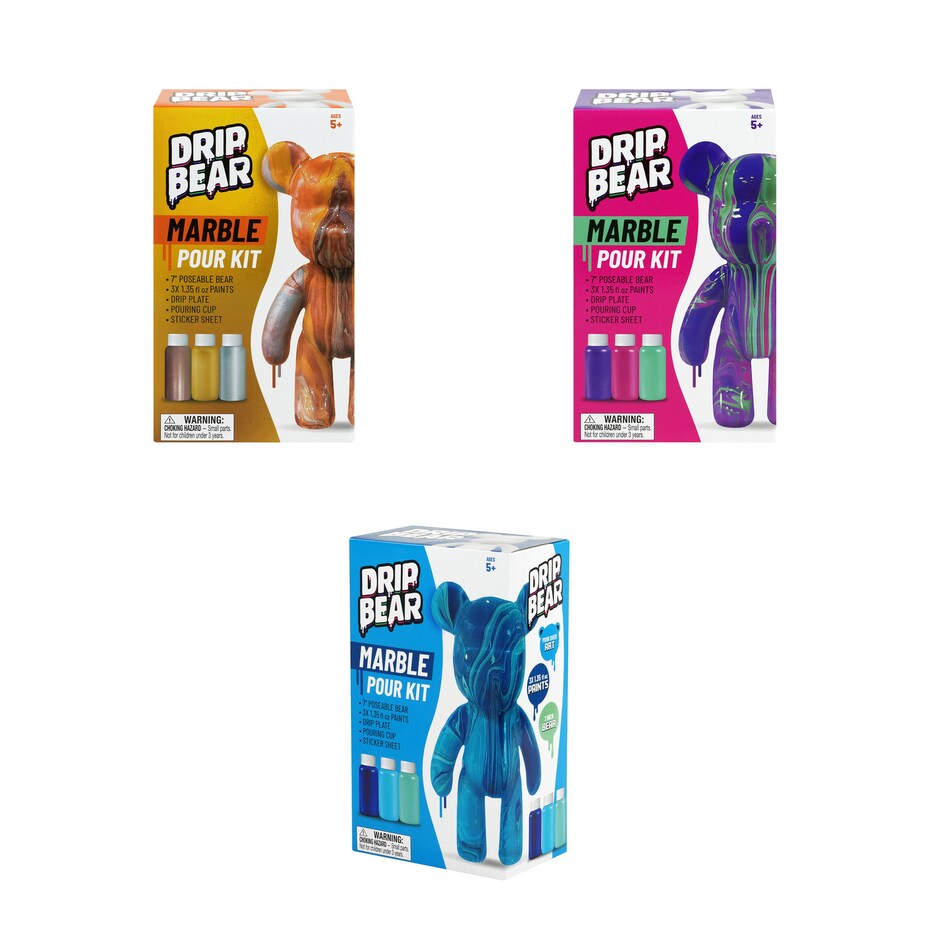 Drip Bear Marble Pour Kit, Assorted Colors, 1-ct.