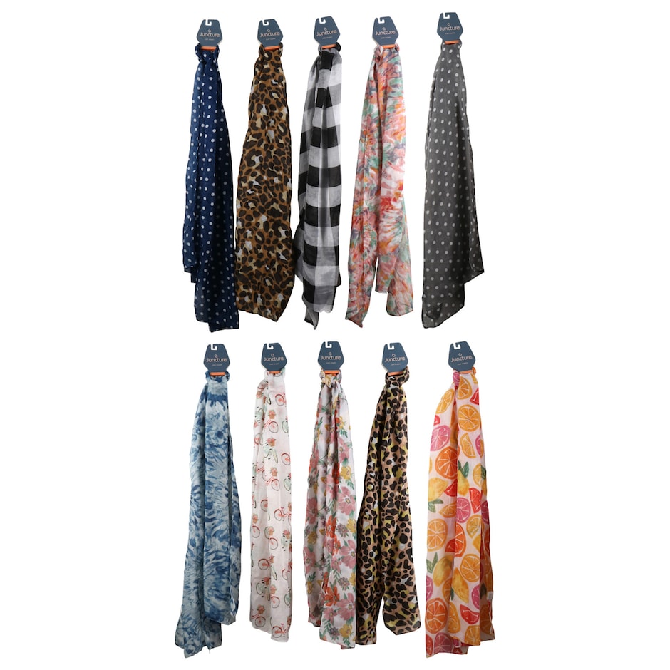 Juncture Thin Summer Fashion Scarves, 63x13.75 in.