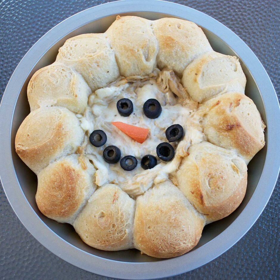Snowman Chicken Dip | Dollar Tree