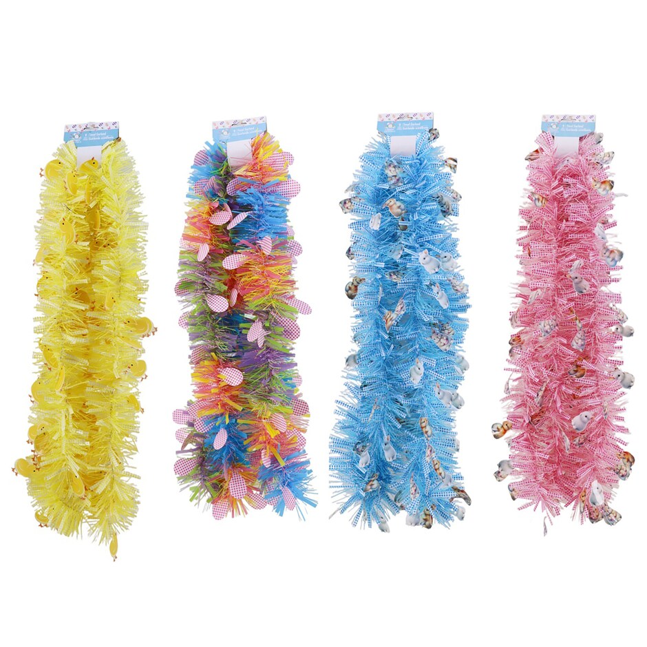 Seasonal Collection Easter-themed Tinsel Garland, 1-ct. | Dollar Tree