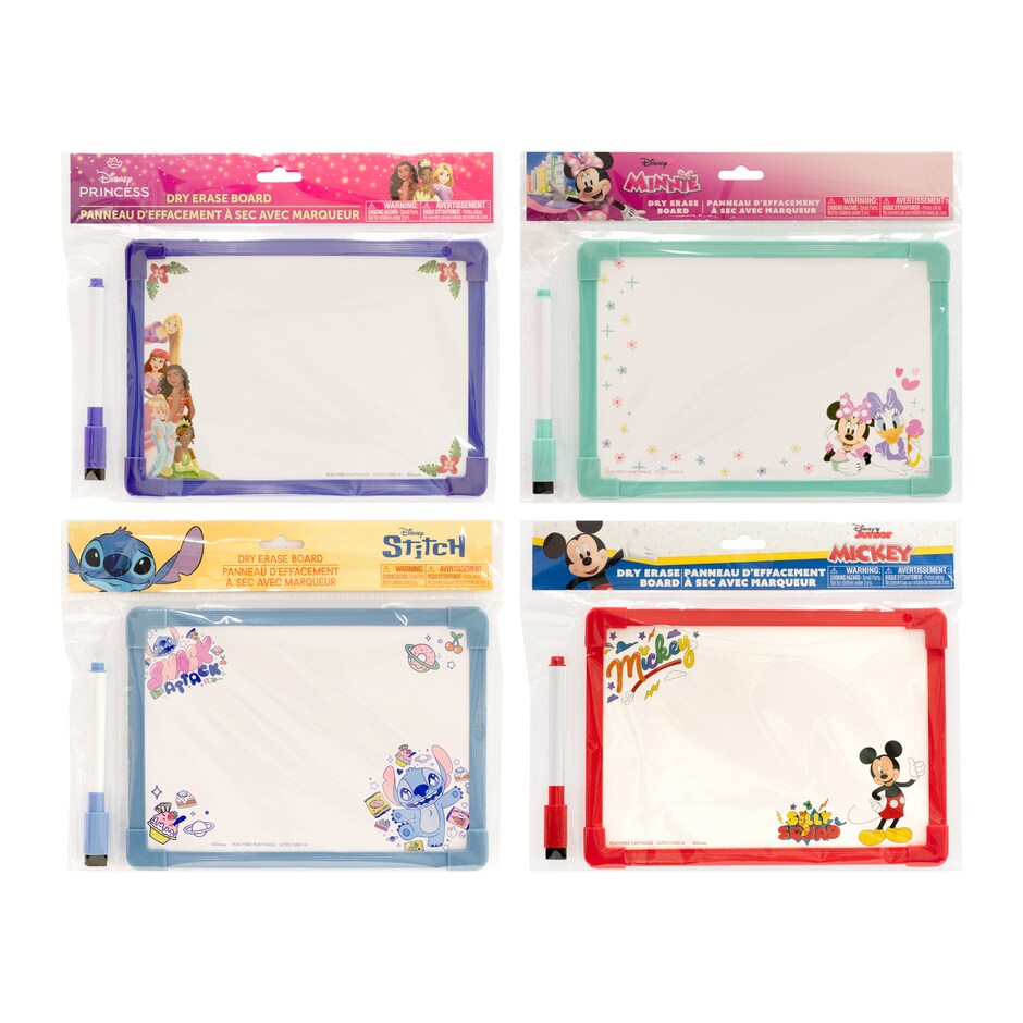 Licensed Characters Dry Erase Board, Assorted Designs, 2-pc Pack ...