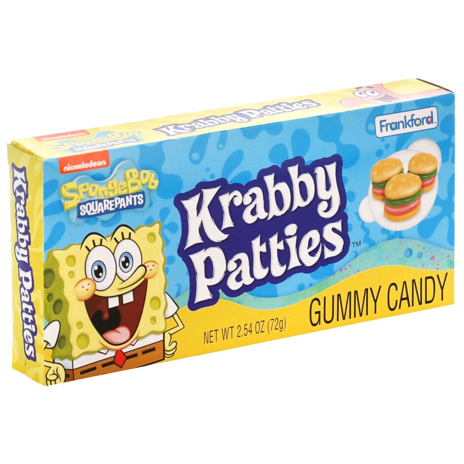 Krabby Patties Nickelodeon Spongebob Original Gummy Candy, 1-ct ...