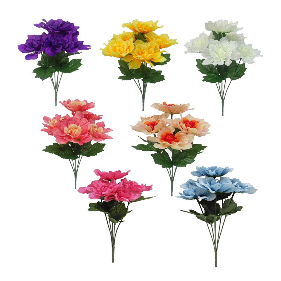 Fuchsia Dahlia Floral Bush, 1-ct. | Dollar Tree