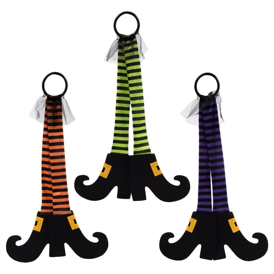 Dangling Plush Polyester Witch Legs, 18 in.