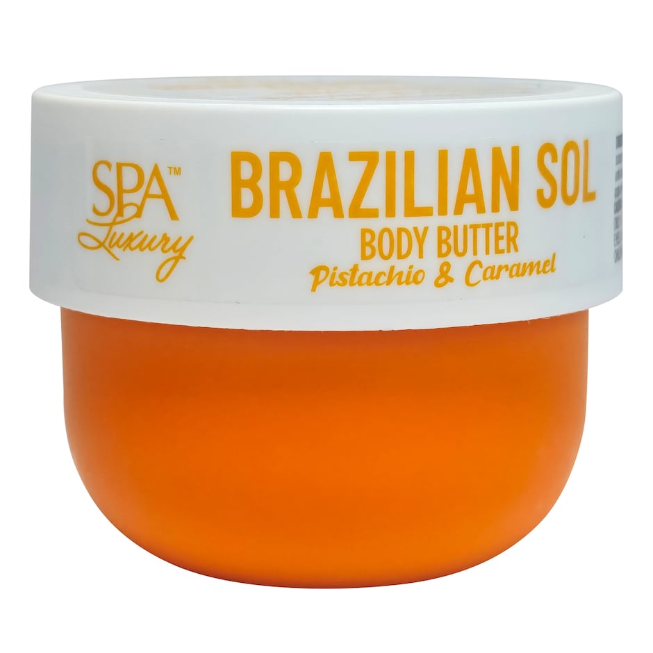 Spa Luxury Brazilian Sol Pistachio and Caramel Body Butter, 6 oz. Jar