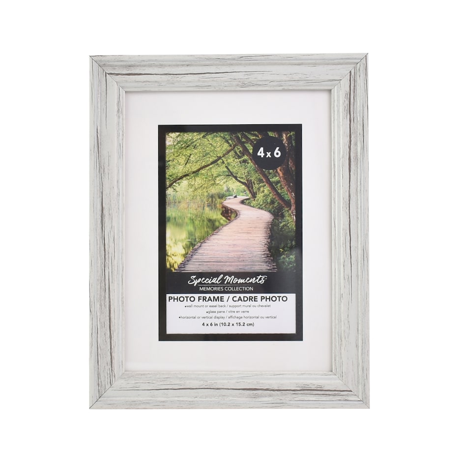Special Moments White-Washed Frames with Borders, 4x6 in. | Dollar Tree