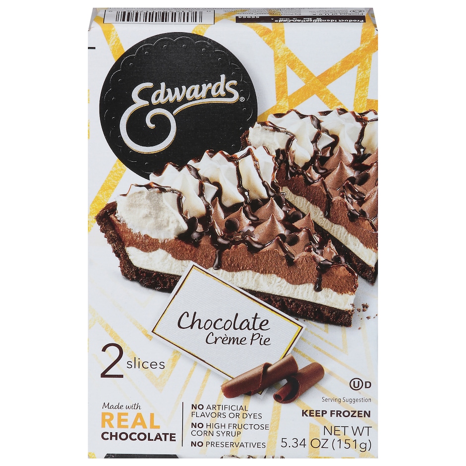Edwards Frozen Chocolate Crème Pie Slices, 2 pk. | Dollar Tree