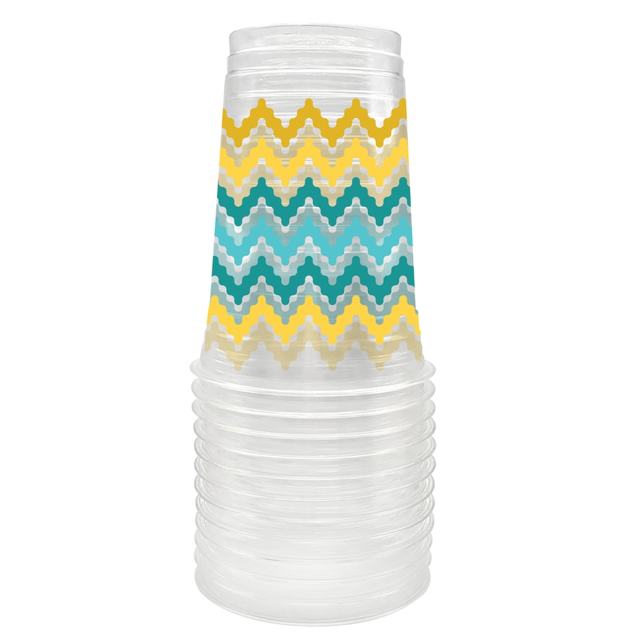 Serv Designer 16-oz. Heavy Duty Plastic Cup, 14 ct. | Dollar Tree