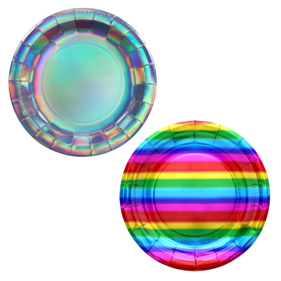 Iridescent & Metallic Rainbow Party | DollarTree.com