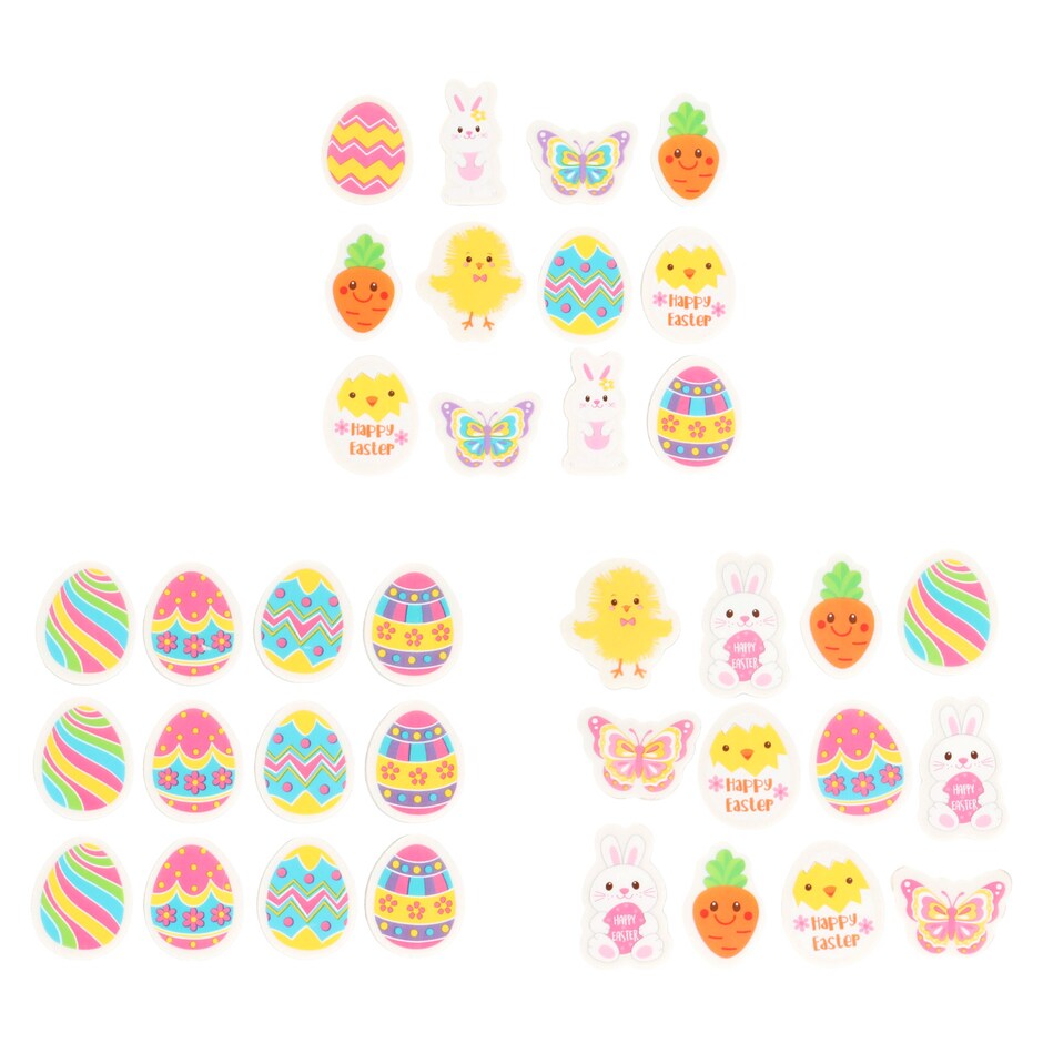 Seasonal Collection Easter Erasers, Assorted Designs, 12-pc Pack ...