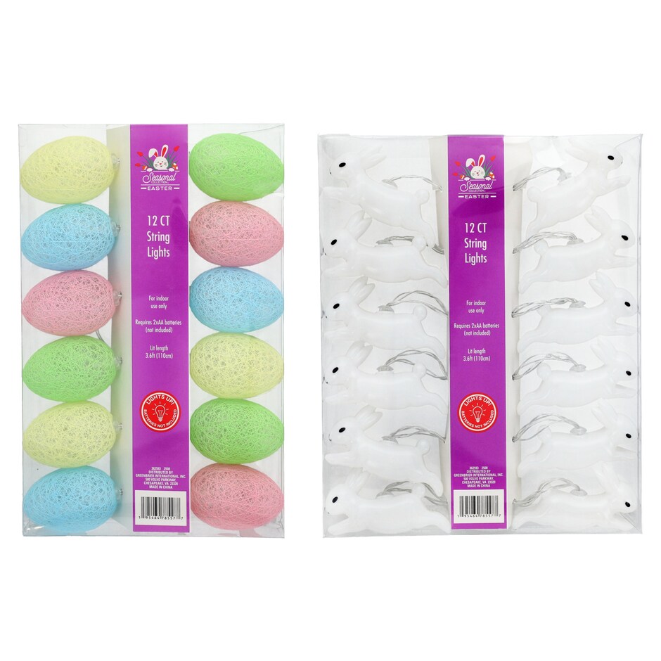 Seasonal Collection Easter String Lights, 12-pc Pack. | Dollar Tree