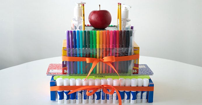 DIY Back to School Supply Cake Tutorial