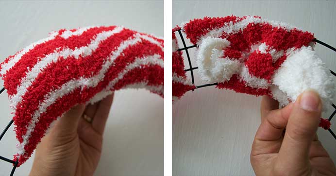 Christmas Sock Wreath