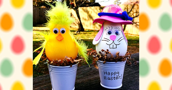 Light Bulb Easter Bunnies and Chicks