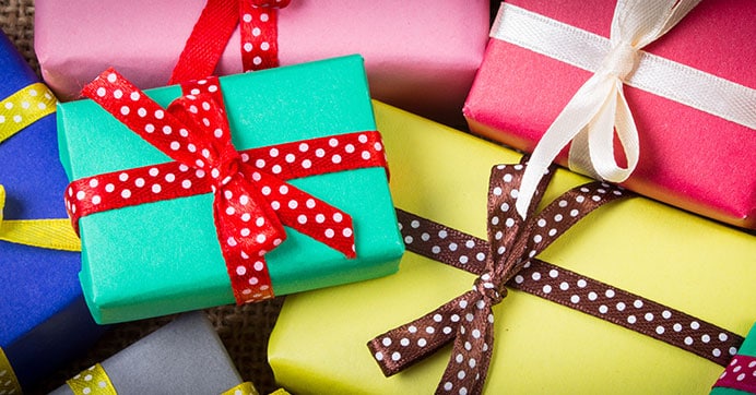 Colorful wrpaped packages