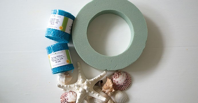 Seashell Wreath Supplies from Dollar Tree