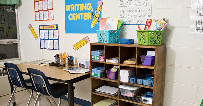 Writing center classroom idea