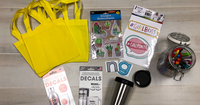 Supplies for tumblers and bags