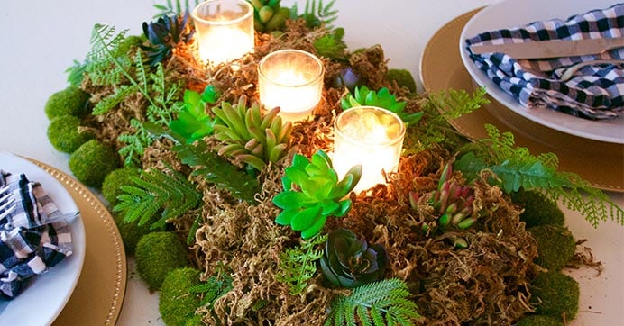 Moss-Inspired Tablescape | Dollar Tree