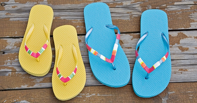 Colored Block Flip-Flops