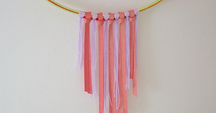 DIY Bohemian Macram√© Fun Hoop Wreath | Dollar Tree