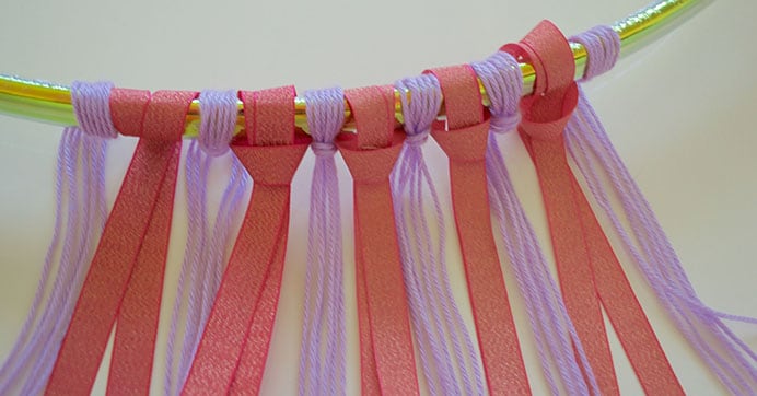 DIY Bohemian Macram√© Fun Hoop Wreath | Dollar Tree