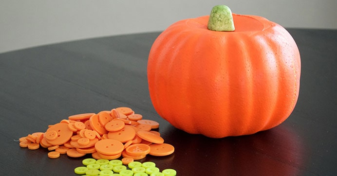 Button-Covered Pumpkin