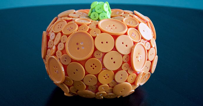 Button-Covered Pumpkin