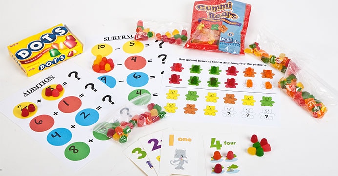 Munchy-Math student learning center craft idea.