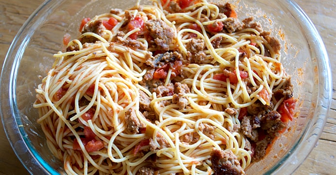 Easy Taco Spaghetti Bake