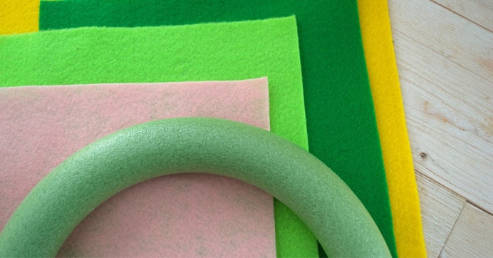 Felt Leaf Wreath for Summer | Dollar Tree