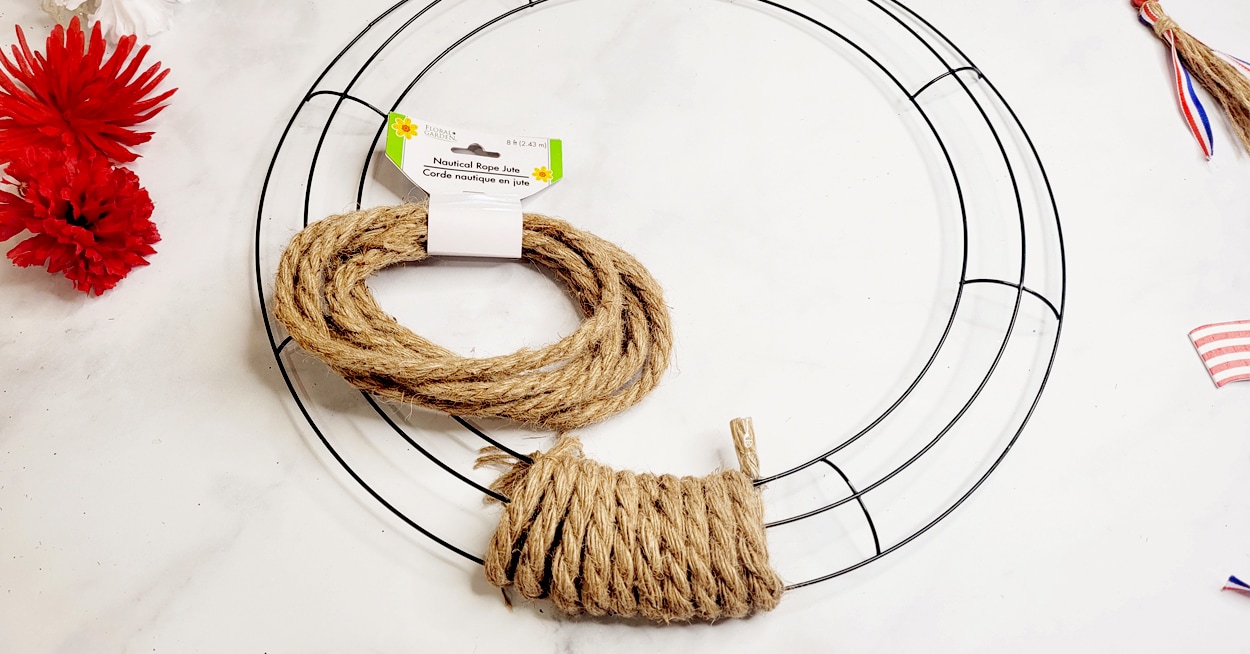 Red, White, and Blue Floral Wreath for the 4th of July | Dollar Tree